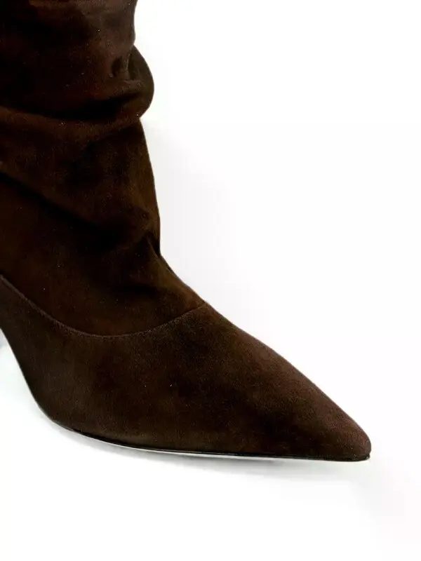 THE SELLER Slouchy Pointed-toe Suede Boots
