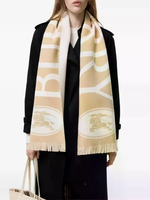 Burberry Logo Wool Scarf