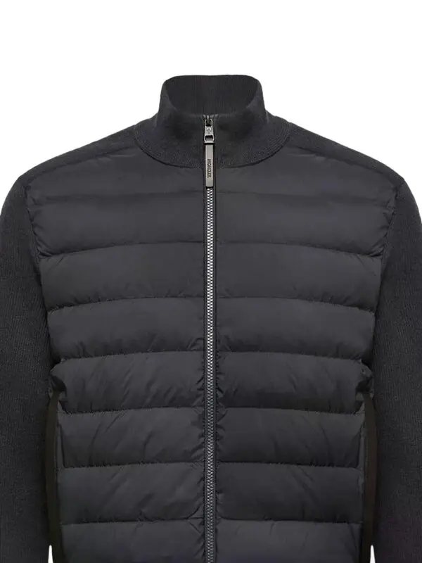 Moncler Wool & Cashmere Blend Padded Zip-up Cardigan