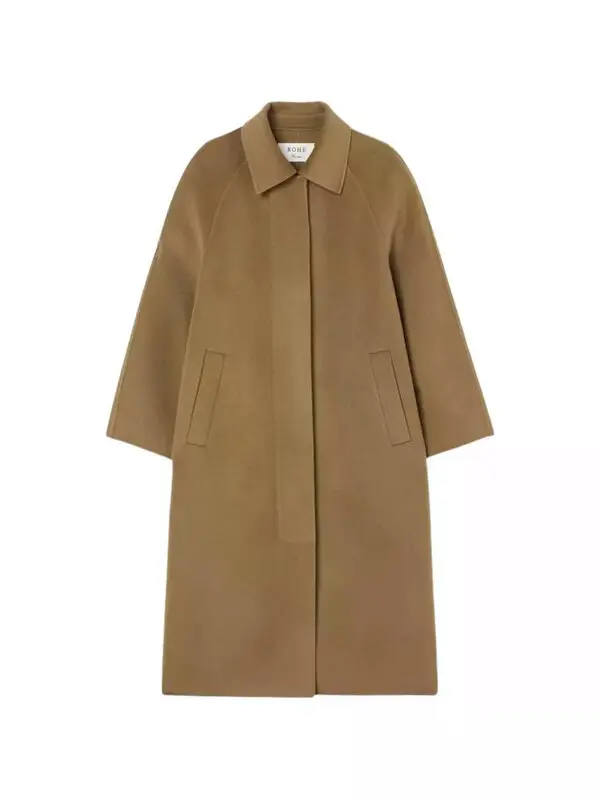 RÓHE Raglan-sleeve Concealed-fastening Coat