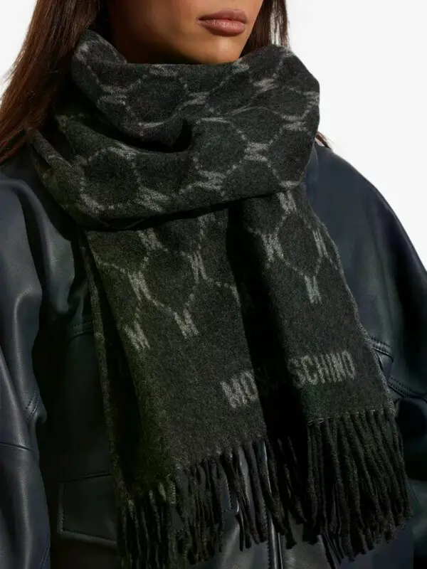 Moschino Cashmere Scarf With Monogram