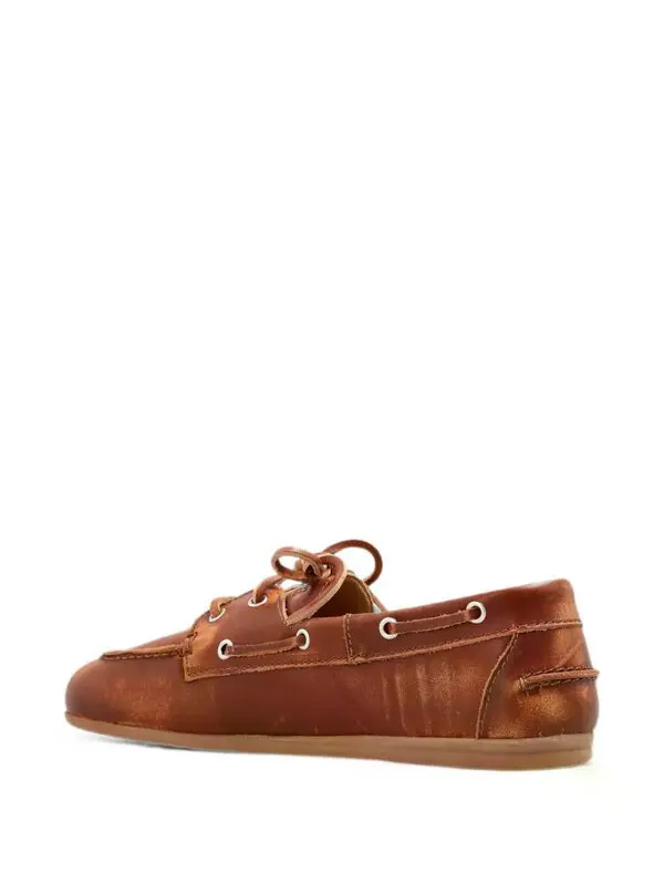 POSA Brushed Leather Boat Shoes