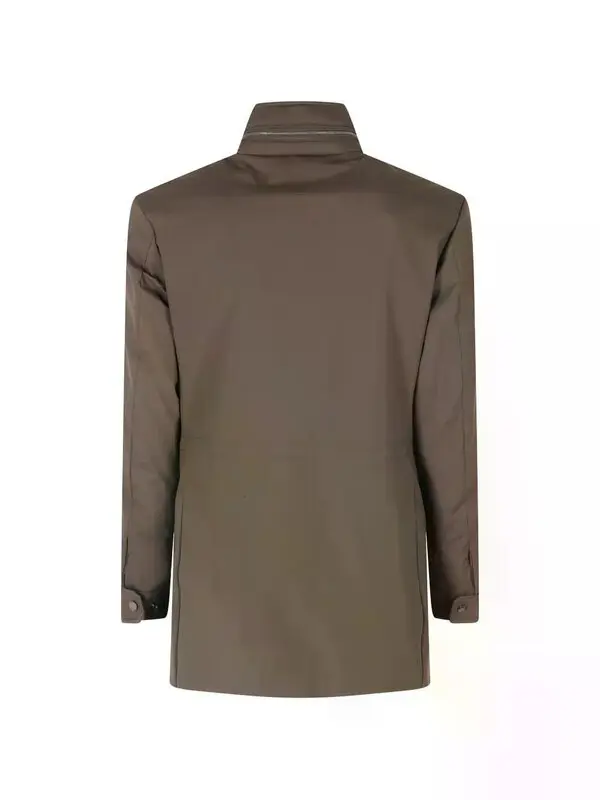 MOORER High-neck Concealed-fastening Jacket
