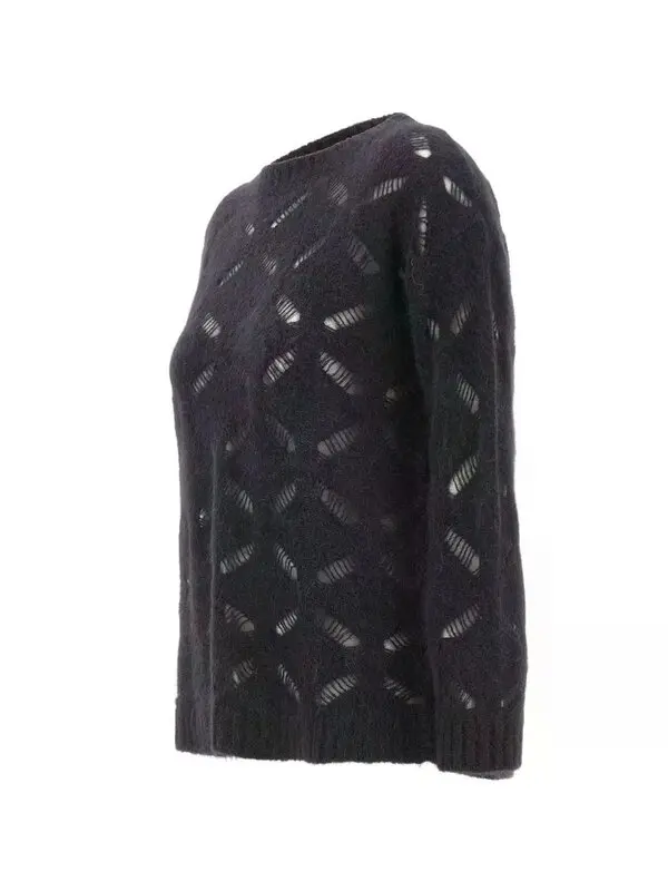KANGRA Openwork Knit Sweater - Blue