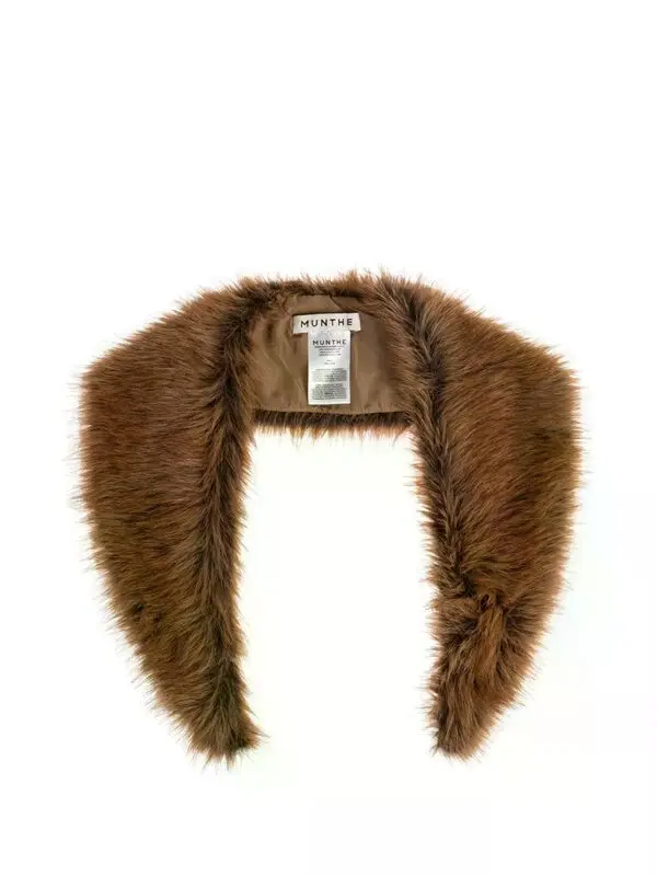 Munthe Voida Faux-fur Scarf - Brown