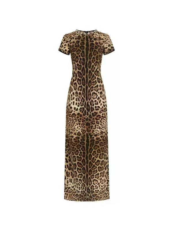 Dolce & Gabbana Leo-print Charmeuse Dress