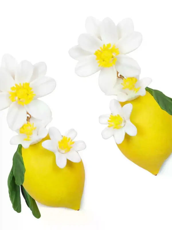 JENNIFER BEHR Limoncello Floral-detail Earrings - Yellow