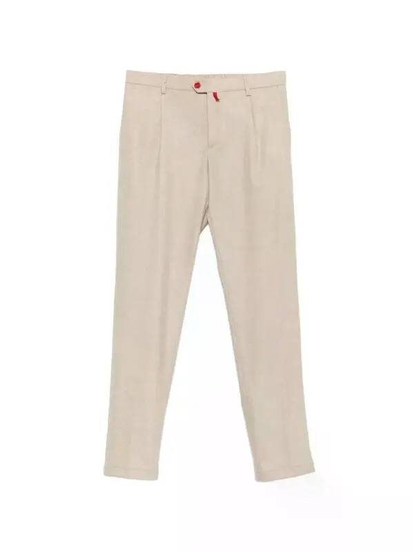 Kiton Pleated Straight-leg Trousers