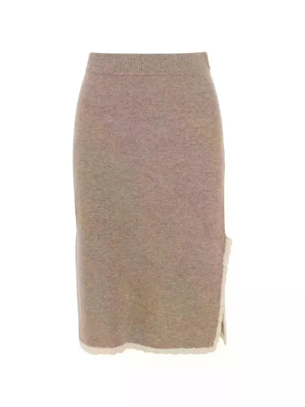 THE GARMENT Como Crochet-trim Knitted Midi Skirt