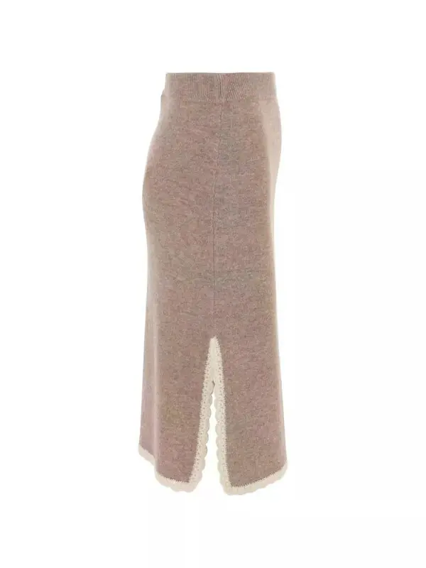 THE GARMENT Como Crochet-trim Knitted Midi Skirt