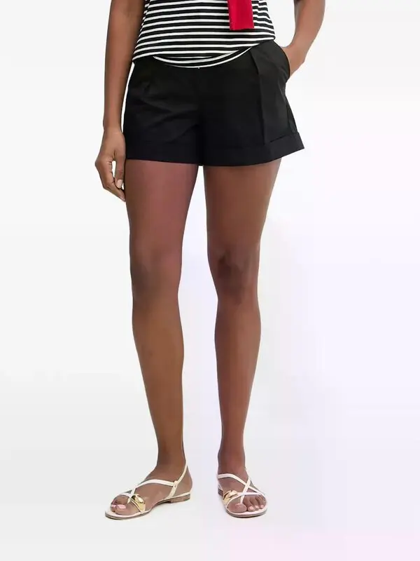 Patrizia Pepe Pleated-detail Turn-up Shorts
