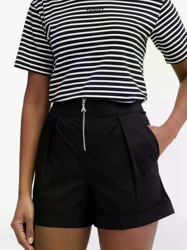 Patrizia Pepe Pleated-detail Turn-up Shorts