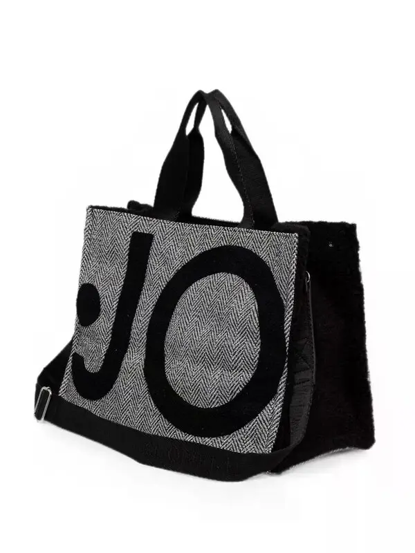 Liu Jo Large Check-pattern Logo-patch Tote Bag
