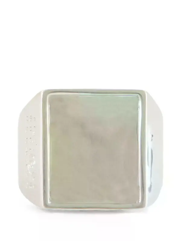 MAISON MARGIELA Engraved Signet Ring - Silver