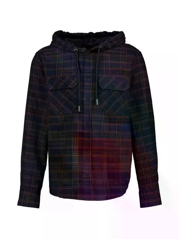 Off-White Check Hooded Shirt
