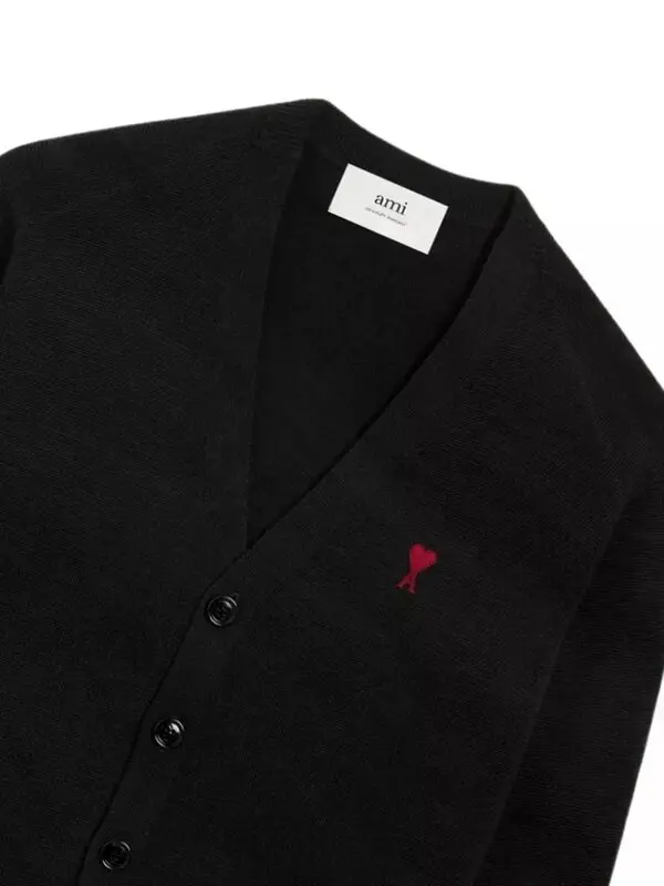 AMI Paris De Coeur V-neck Cardigan