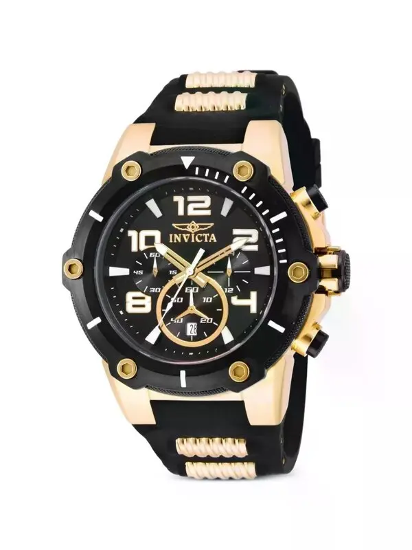 INVICTA Speedway Chronograph Watch With Stainless Steel Case And Polyurethane Strap - Black