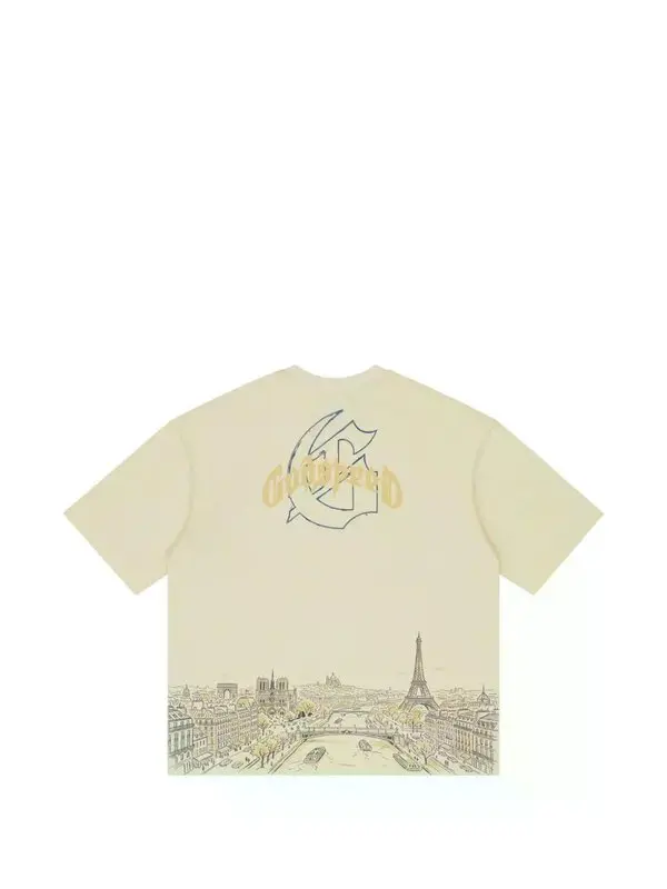 GODSPEED Paris Skyline Graphic-print T-shirt - Neutrals