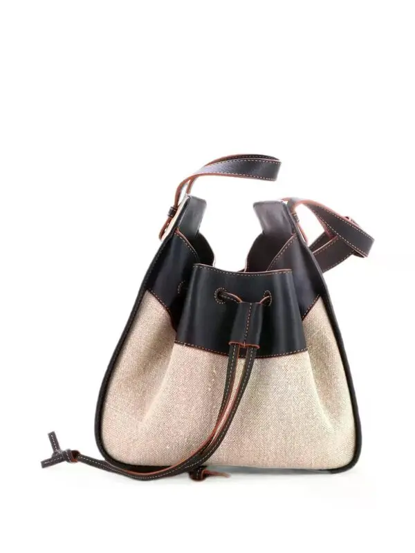 Loewe Hammock Bag Leather And Canvas Small Shoulder Bag