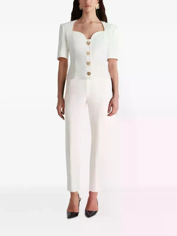 VIOLANTE NESSI Sculptural Heart-neck Top - Neutrals