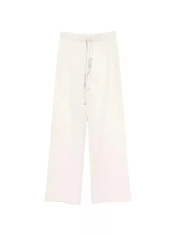 Max Mara Beige Cotton Straight-leg Trousers