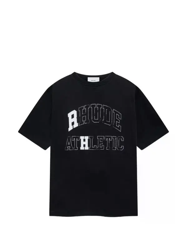 Rhude Athletic Logo-print T-shirt - Onyx