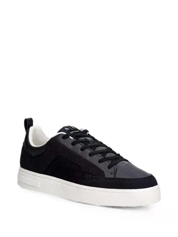 Armani Exchange Logo-pattern Suede Sneakers