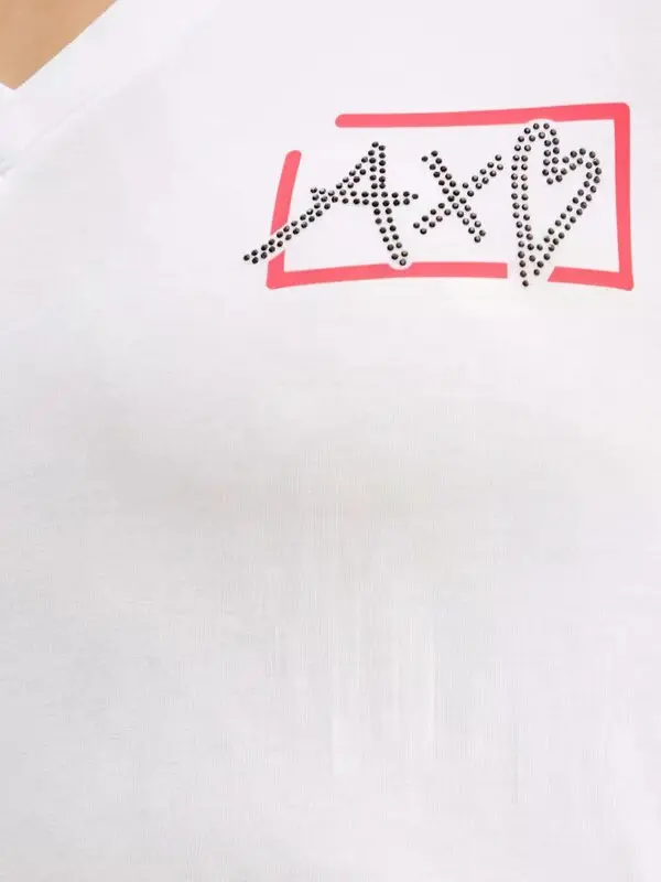 Armani Exchange Embellished V-neck T-shirt