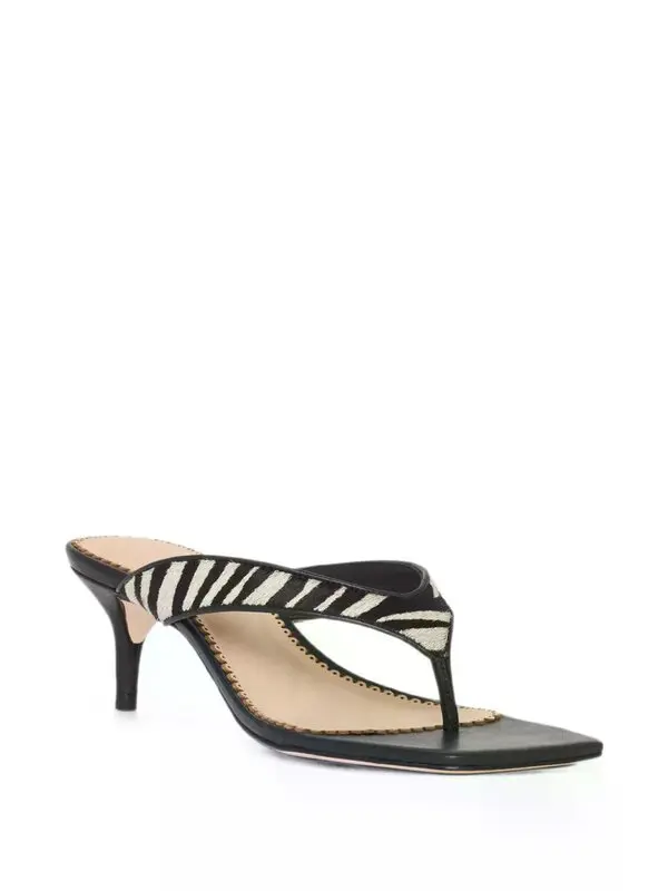 Cinq À Sept Frankie Zebra-pattern Sandals - Black