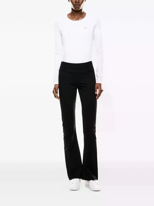 EA7 Stretch Leggings With High Waist And Bootcut Fit Core Lady - Black