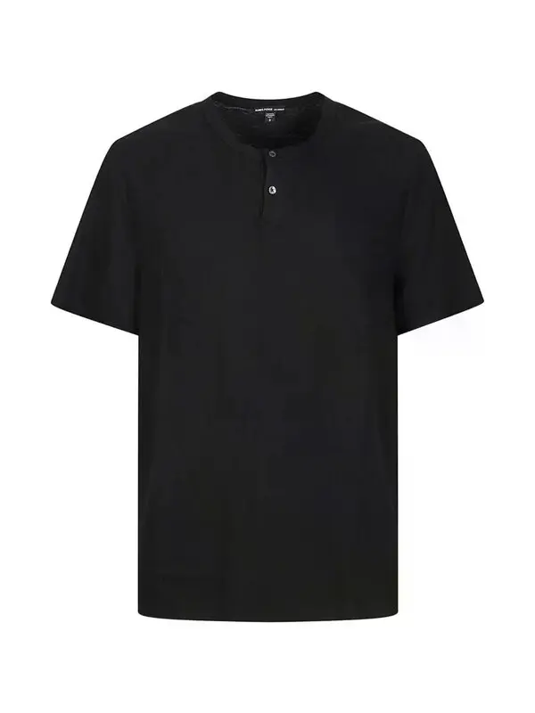 JAMES PERSE Henley-neck Cotton T-shirt