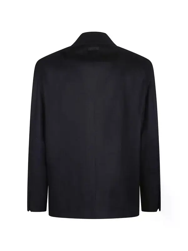 LARDINI Zip-up Wool Coat