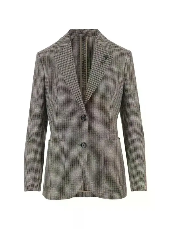 LARDINI Houndstooth-pattern Blazer