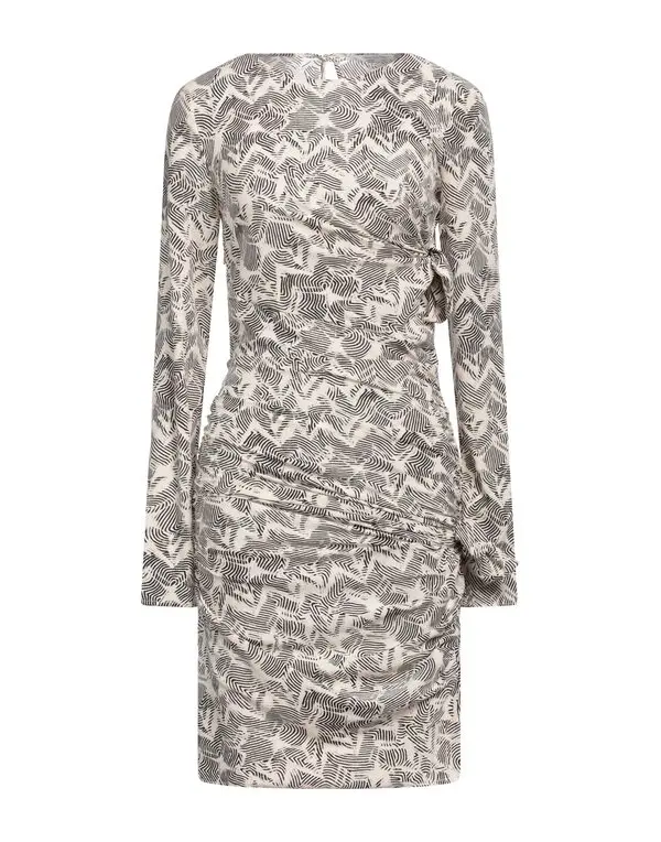 Patrizia Pepe Midi Dress Ivory Size Polyester, Elastane
