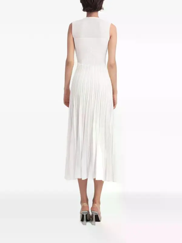 GEMY MAALOUF Heart-shape Pleated Midi Dress