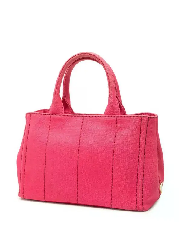 Prada 2013-2026 Small Canvas Canapa Logo Tote Satchel