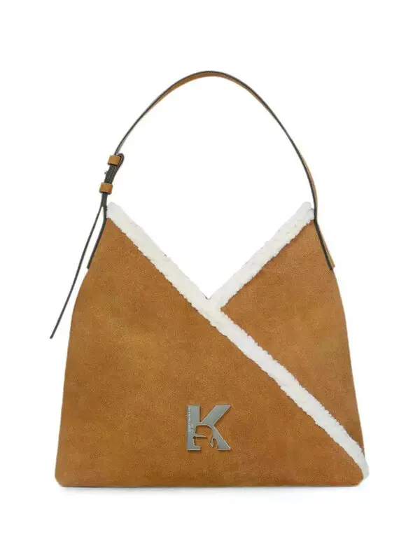 Karl Lagerfeld Small Geo Suede Tote Bag - Brown