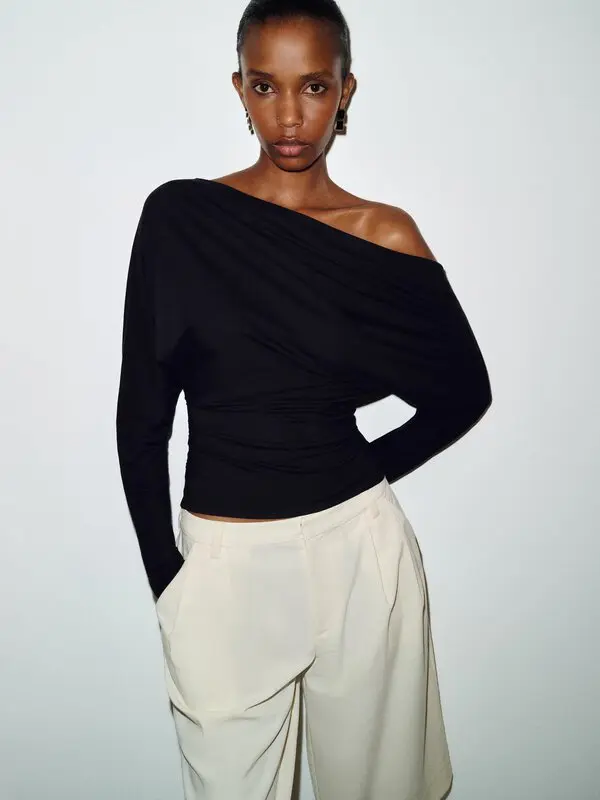 REFORMATION Landon Knit Top - Black