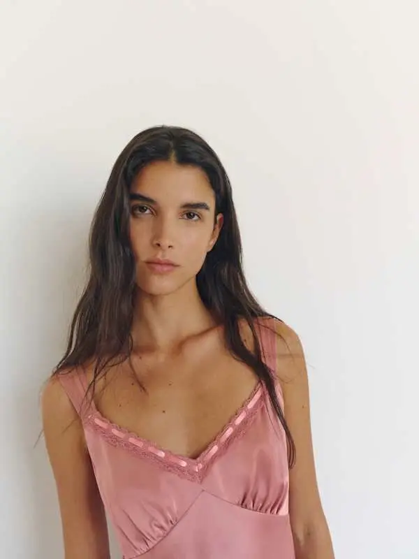 REFORMATION Salome Silk Top