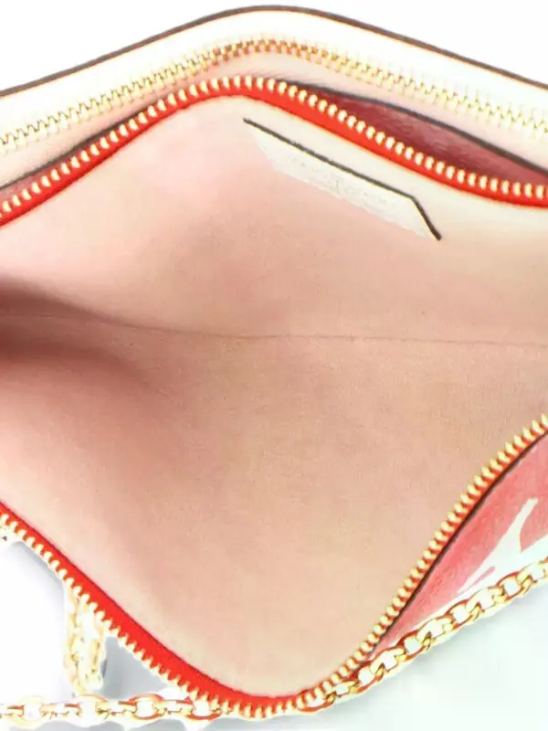 LOUIS VUITTON Double Zip Pochette Limited Edition Colored Monogram Giant Clutch Bag