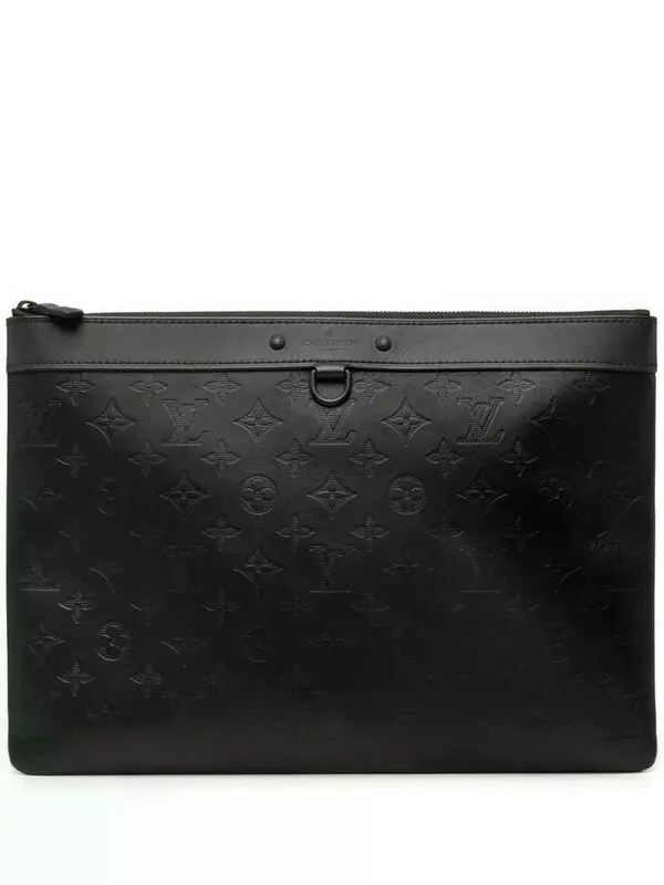 LOUIS VUITTON 2019 Monogram Shadow Discovery Pochette Clutch Bag
