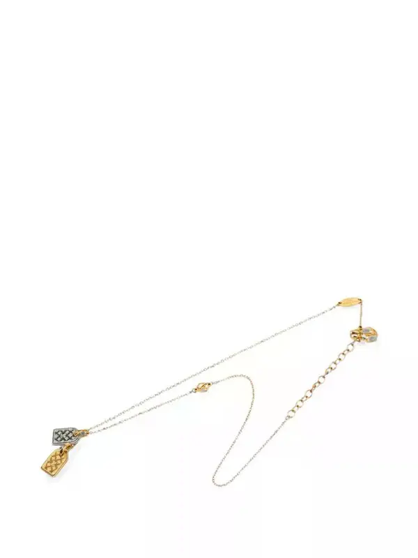 LOUIS VUITTON 2023 Plated Nanogram Pendant Necklace Costume Necklace - Gold