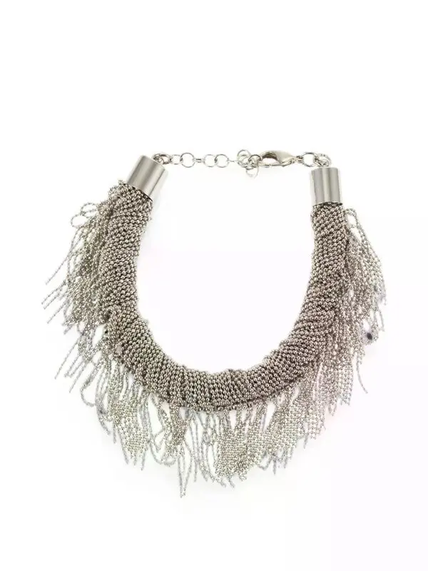 Fabiana Filippi Multi-strand Fringe Necklace - Silver