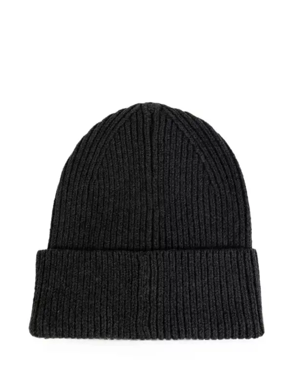 MARANT Mayers Logo-patch Ribbed-knit Beanie Hat