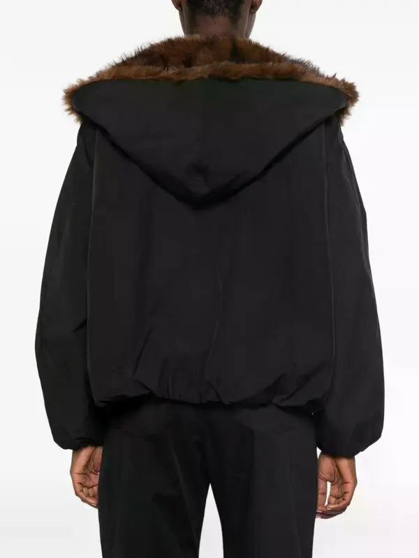 ELEH Faux Fur Trim Hooded Jacket