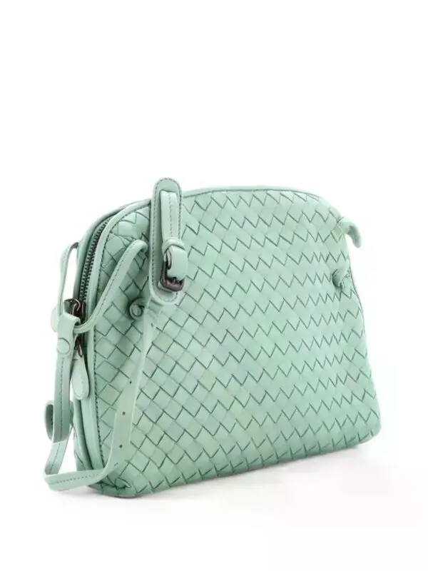 Bottega Veneta Nodini Intrecciato Nappa Small Crossbody Bag - Green