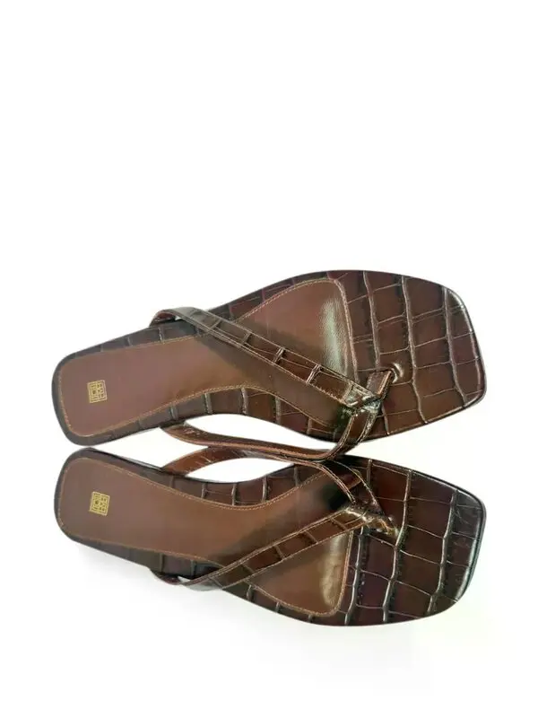 TOTEME 2020s Croc-effect Square-toe Sandals
