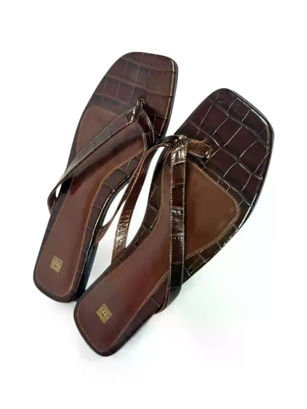 TOTEME 2020s Croc-effect Square-toe Sandals
