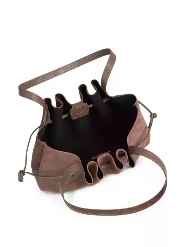 Yuzefi Scallop Suede Shoulder Bag