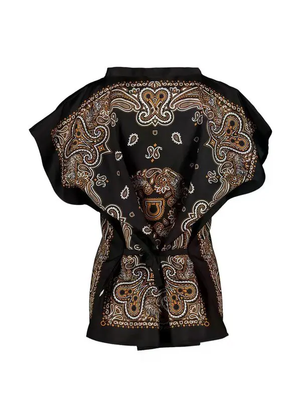 FERRAGAMO Arabesque-print Poncho